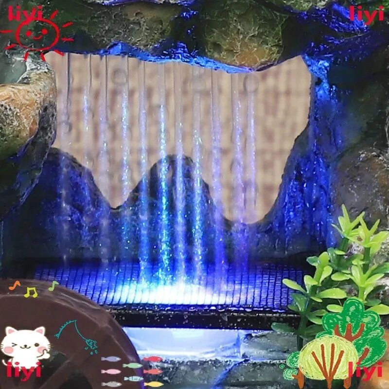 Фонтан настольный Горный Ручей с подсветкой 18*14*28cm для дома из смолы — фото 1