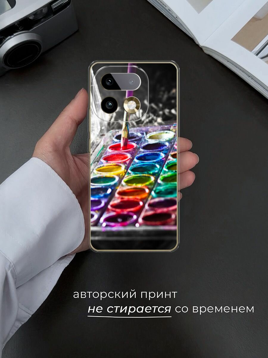 Чехол на Realme 16 Pro+ / Реалме 16 Про+ с принтом Палитра красок — фото 1
