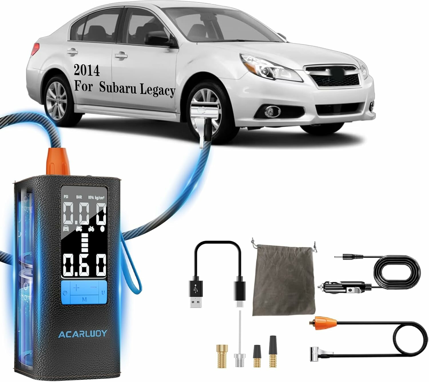 Воздушный компрессор, портативный компрессор, портативный воздушный компрессор для накачки автомобильных шин, подходит д