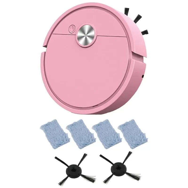 Робот-пылесос 3 в 1 для подметания и влажной уборки полов smart sweeping robot (Розовый)