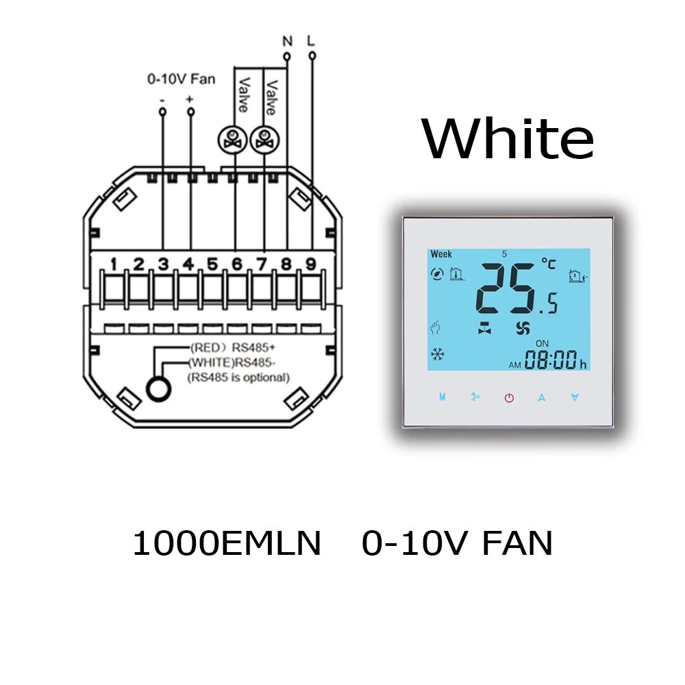 Термостат 1000EMLN 0-10V Fan, 95-240VAC