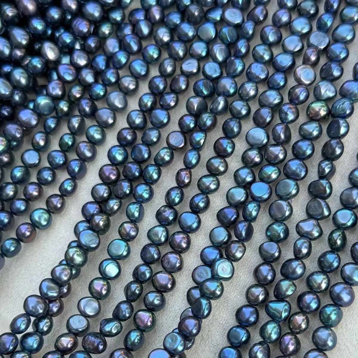 Черные барочные пресноводные жемчужины 5,5-6 мм, полуфабрикаты для ювелирных изделий