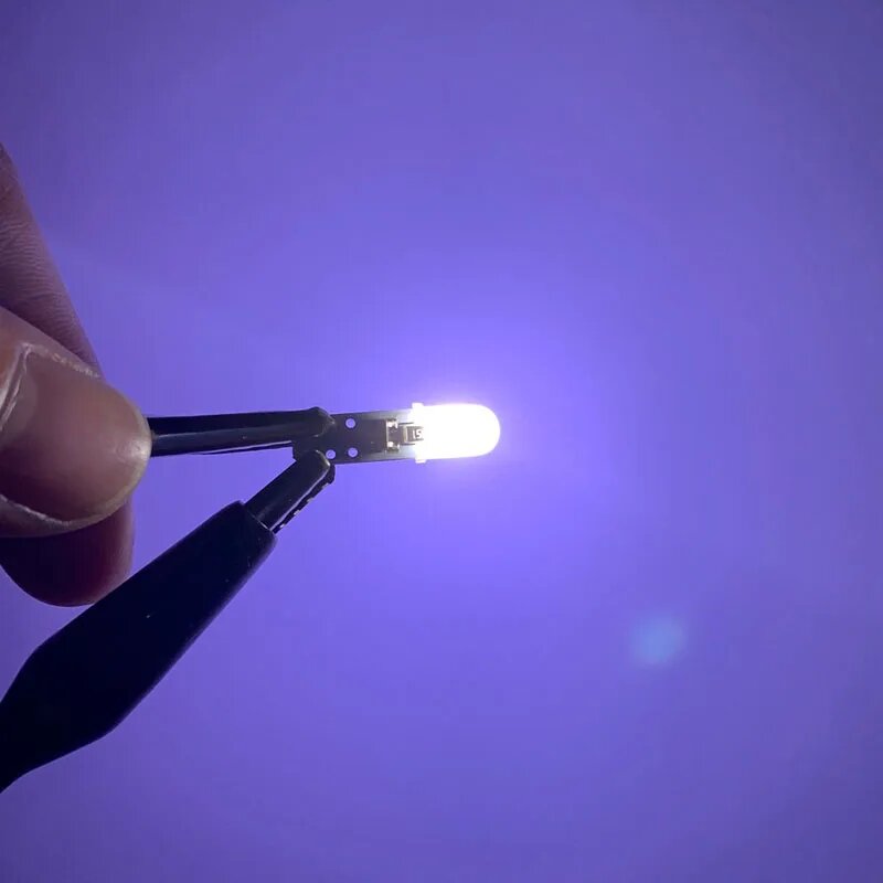 100 шт. AC 12 В T5 светодиод 2 SMD 3014 светодиодная приборная панель спидометр приборная панель лампочки светодиодный холодный белый 12 В AC/DC универсальный