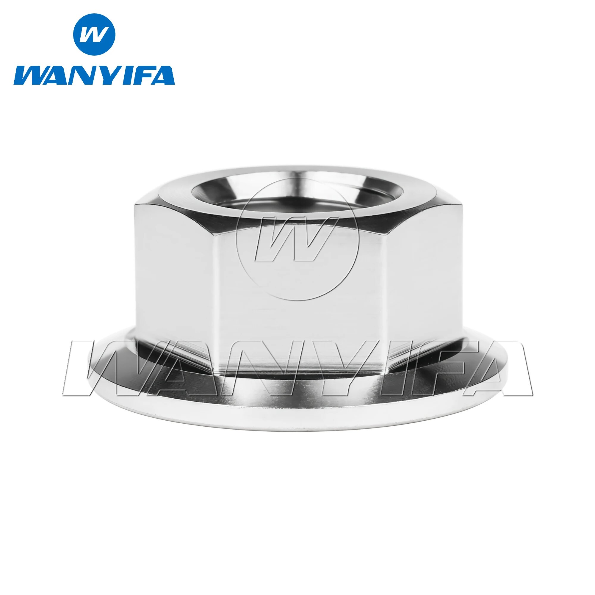 Титановые гайки Wanyifa M5 M6 M8 M10 M12 M14 M16 DIN6923 M5 Pitch 0.8mm, Titanium