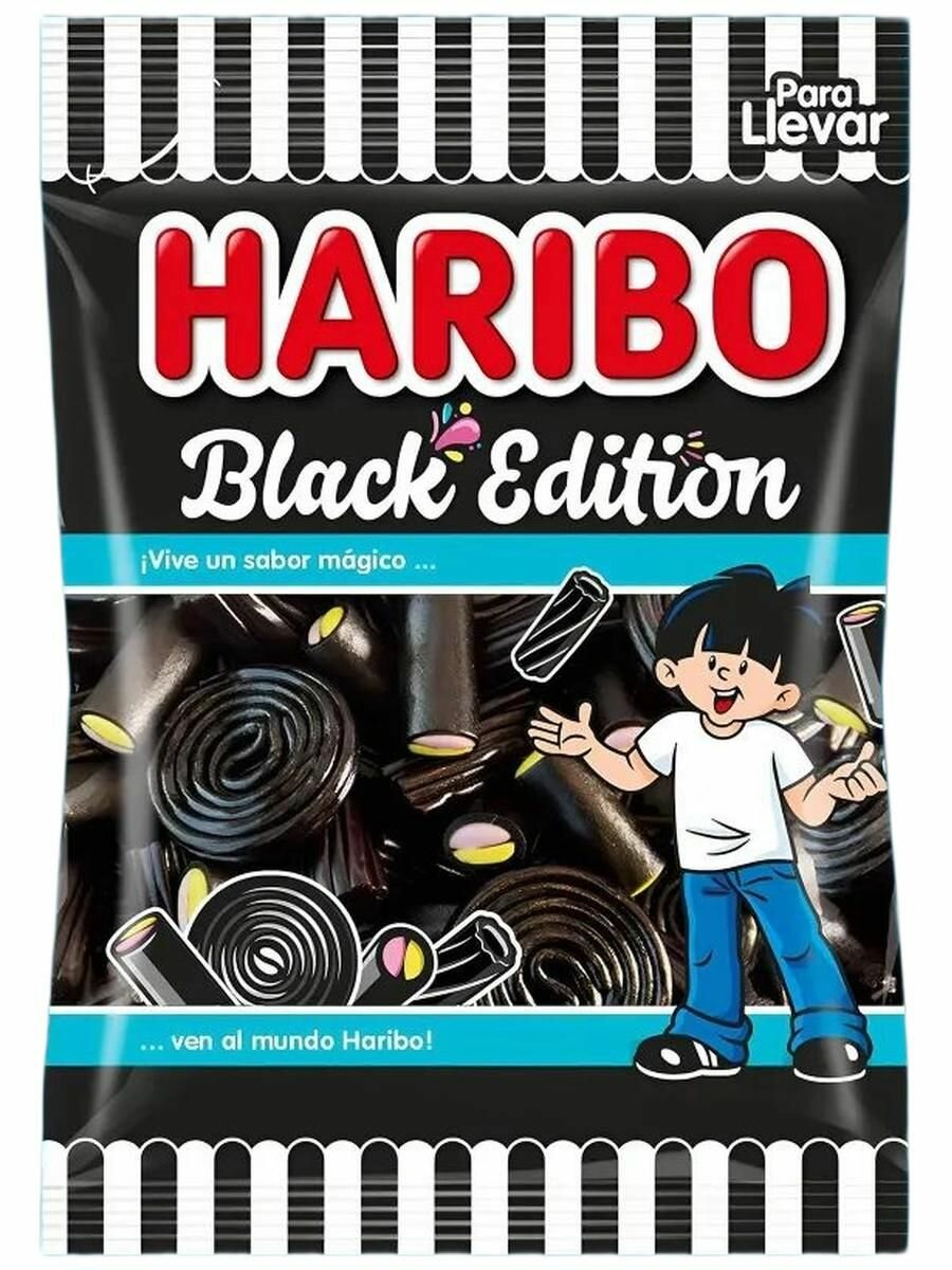 Лакричный мармелад HARIBO Black Edition (Лакричный микс) 100г Испания
