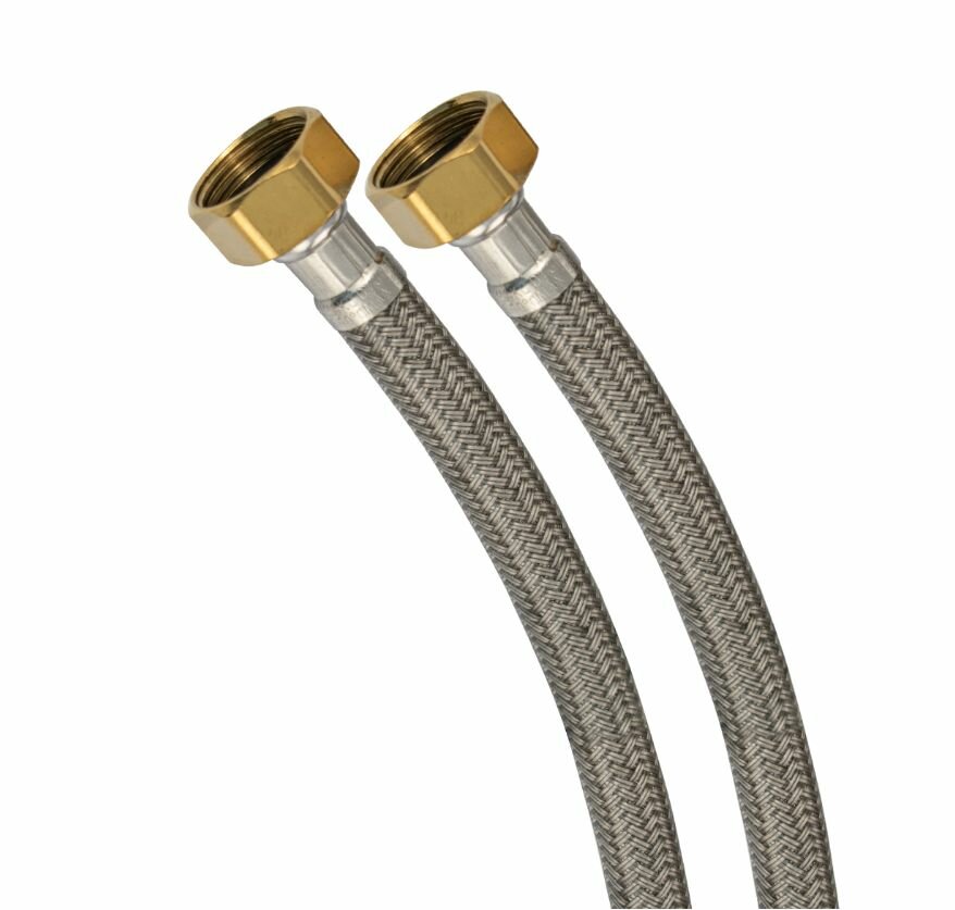 Шланг для воды 1/2", 90 см. г/г, нейлоновая оплетка, в силиконовой оболочке