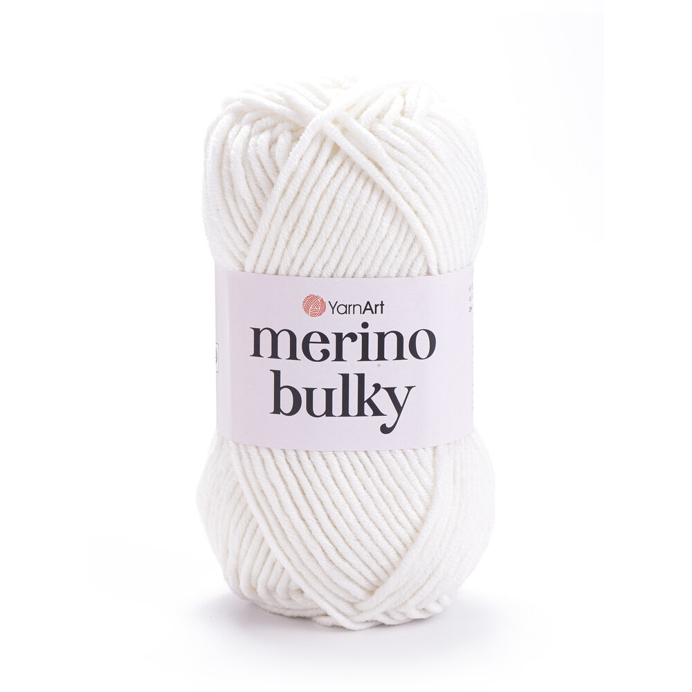 Пряжа для вязания YarnArt Merino bulky 501 белый 100 гр/100 м 25% шерсть, 75% акрил