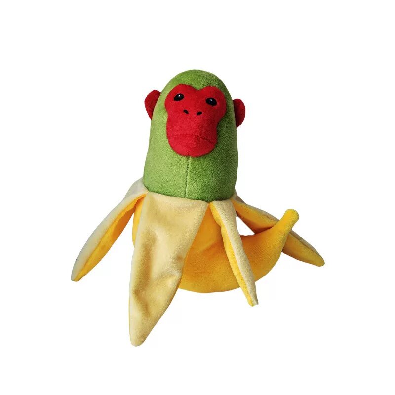 Мягкая игрушка-обезьяна-банан 25 см — милая стеганая игрушка, вес 125 г
