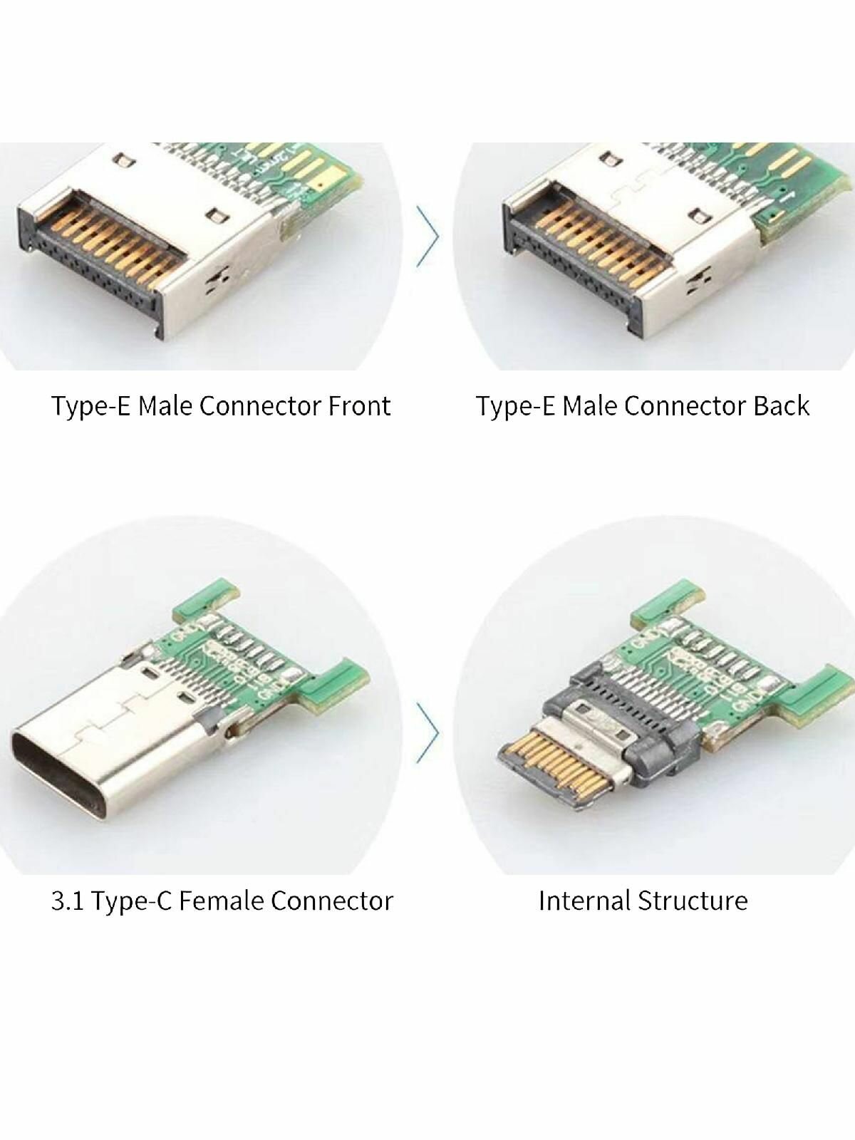1 шт. Удлинитель USB 3.2 Gen 2 Type-E -> Type-C - 10 Гбит/с — фото 1