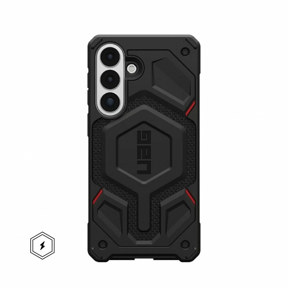 Чехол Uag Monarch PRO для Samsung Galaxy S26 Plus совместим с MagSafe, чёрный (Kevlar-Black)