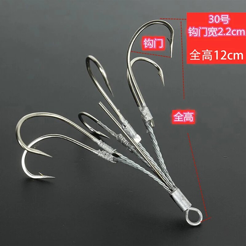 Gmarty Рыболовные крючки с 6 зубцами из нержавеющей стали 30 silvery