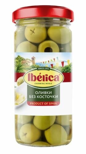Оливки IBERICA без косточки /стекло/ 235г