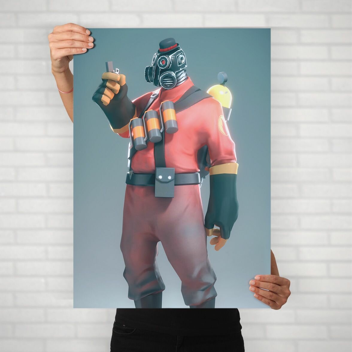 Плакат на стену для интерьера Team Fortress 2 (Поджигатель 17) - Постер по игре формата А2 (42x60 см)