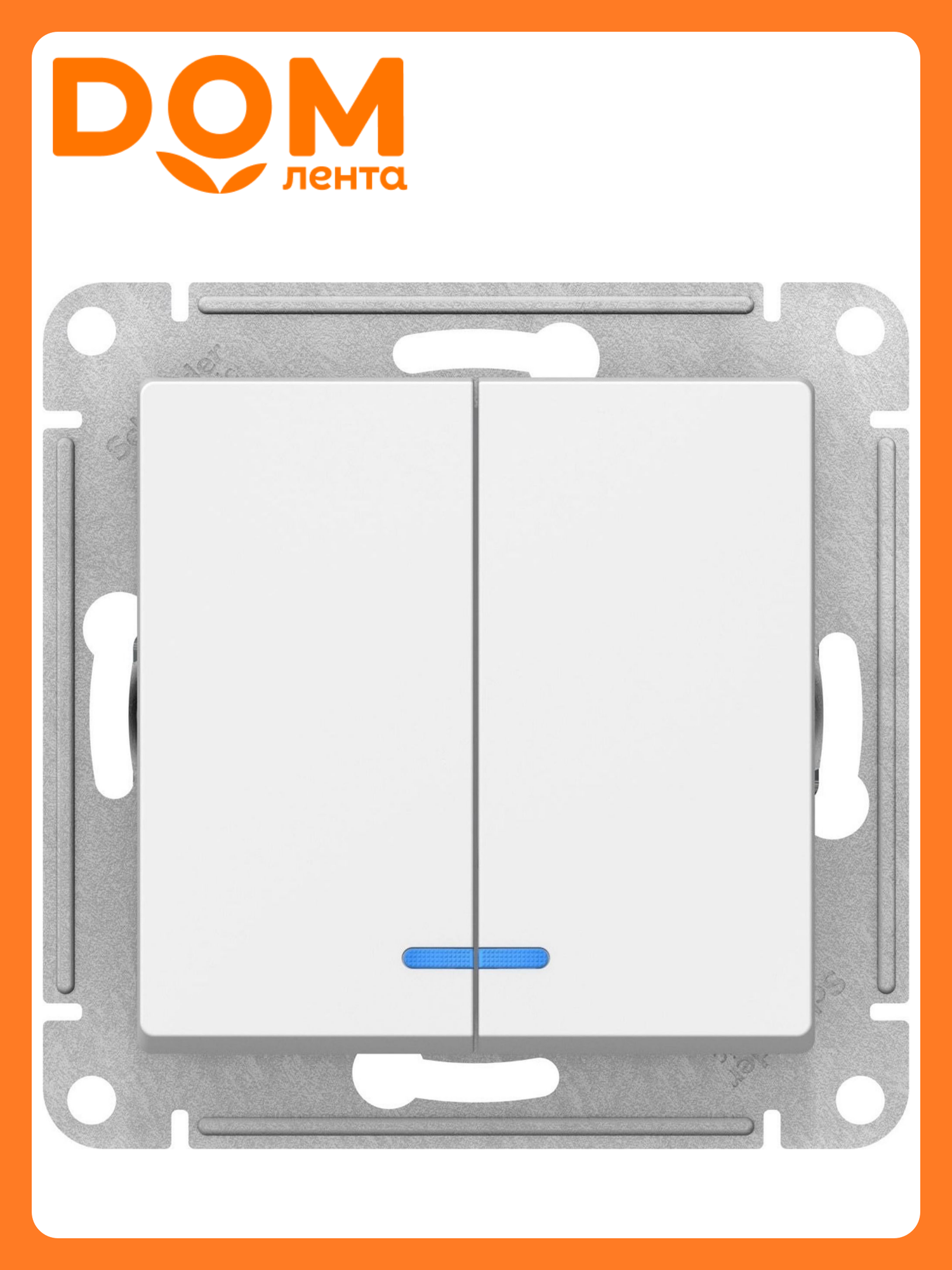 Выключатель Schneider Electric "Atlas Design" ATN000153, клавишный, с индикацией, белый