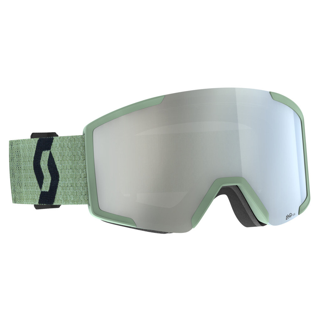 Маска SCOTT SHIELD (7644368 / soft green/black (AMP white chrome S2) )