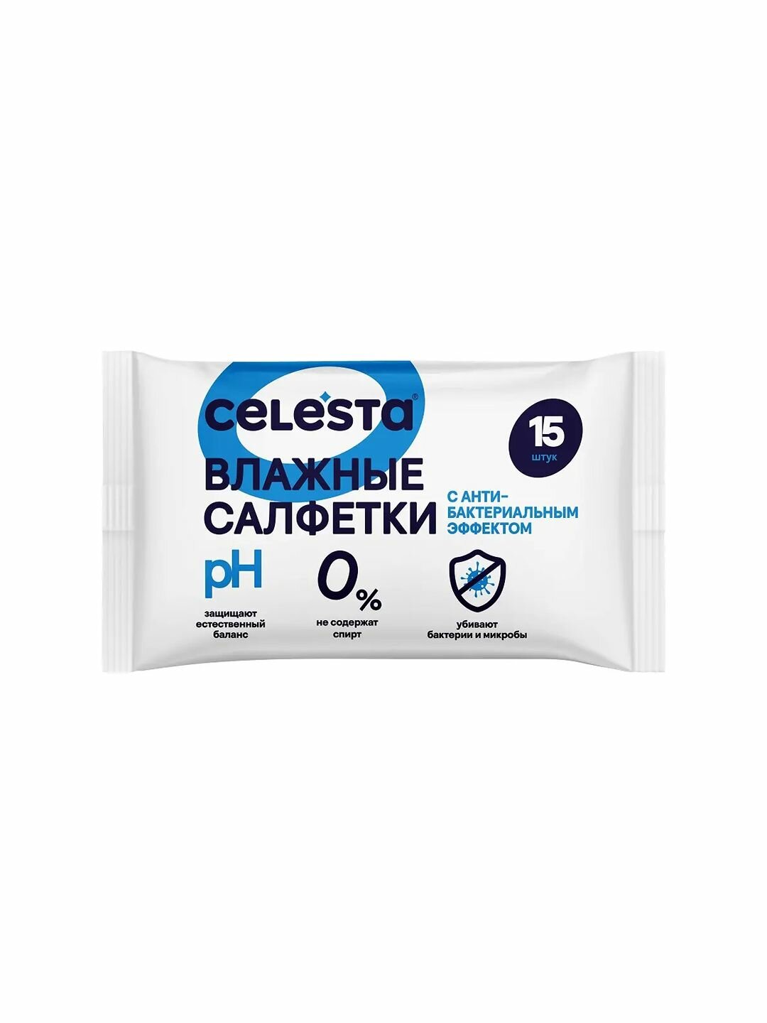 Салфетки влажные с антибактериальным эффектом Сelesta 15шт