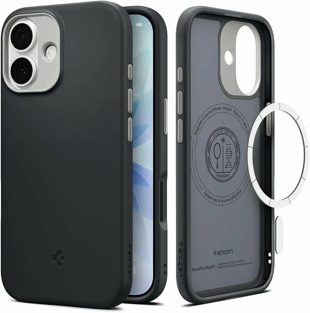 Spigen Чехол для iPhone 17, Nano Pop MagFit защитный с MagSafe антискользящий рукоятка покрытие камеры