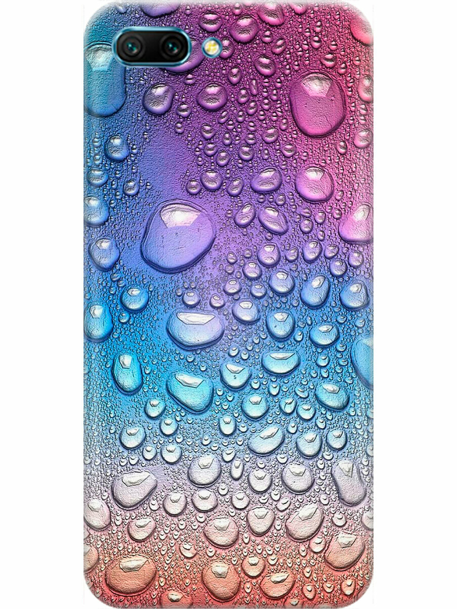 Ультратонкий силиконовый чехол-накладка для Honor 10 с принтом "Множество капель"