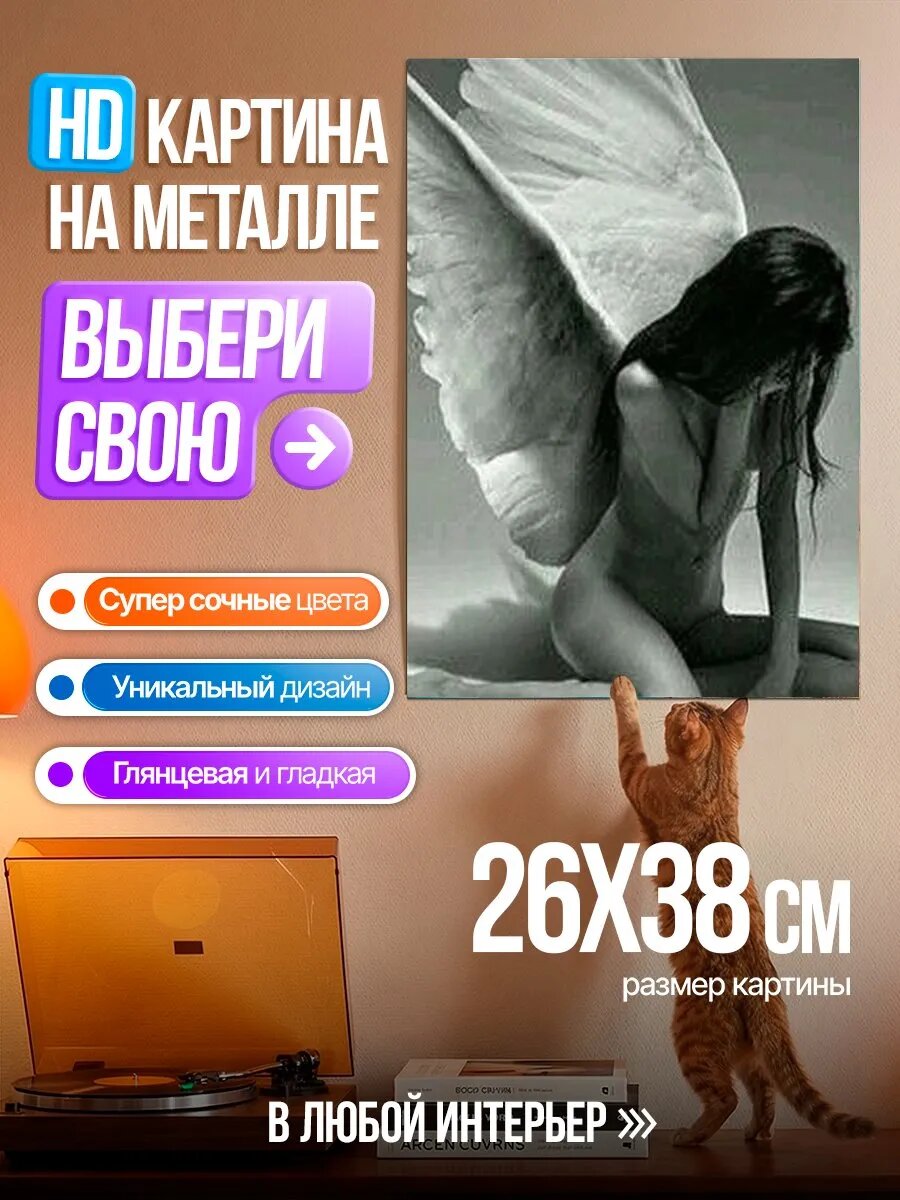 Картина на HD металле Плачущий ангел