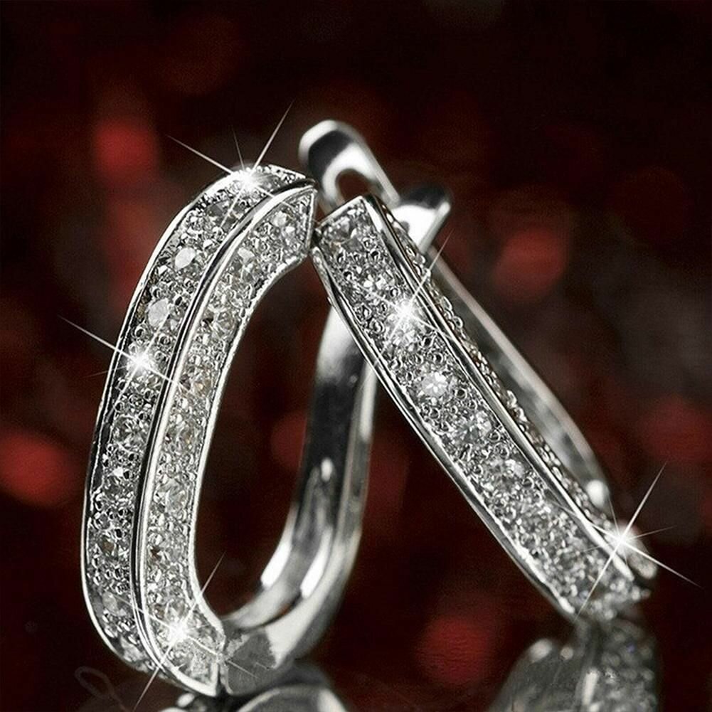 Серьги, серый металлик