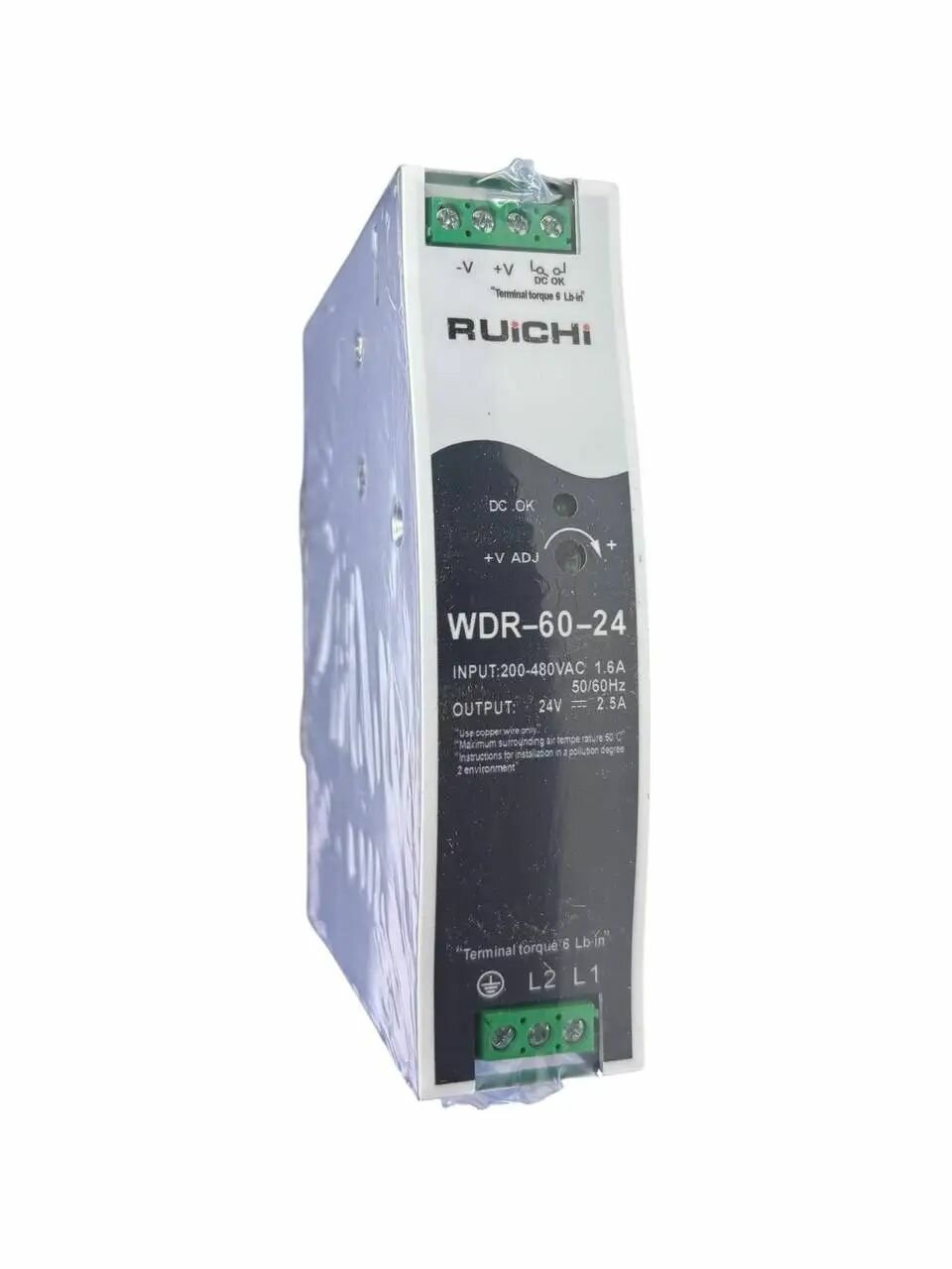 Источники питания на DIN-рейку WDR-60-24 24В 2,5А