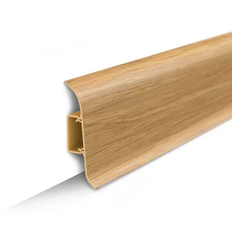 Пластиковый плинтус Идеал Classic 55 мм Дуб светлый 212, 1 шт.