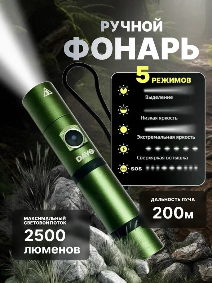 Фонарь-прожектор, фонарик туристический