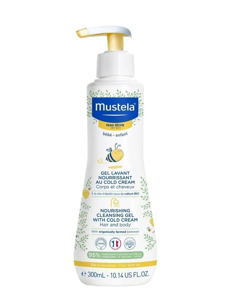 Mustela Nourishing Cleansing Gel with Cold Cream for Hair and Body Гель для душа 300 мл