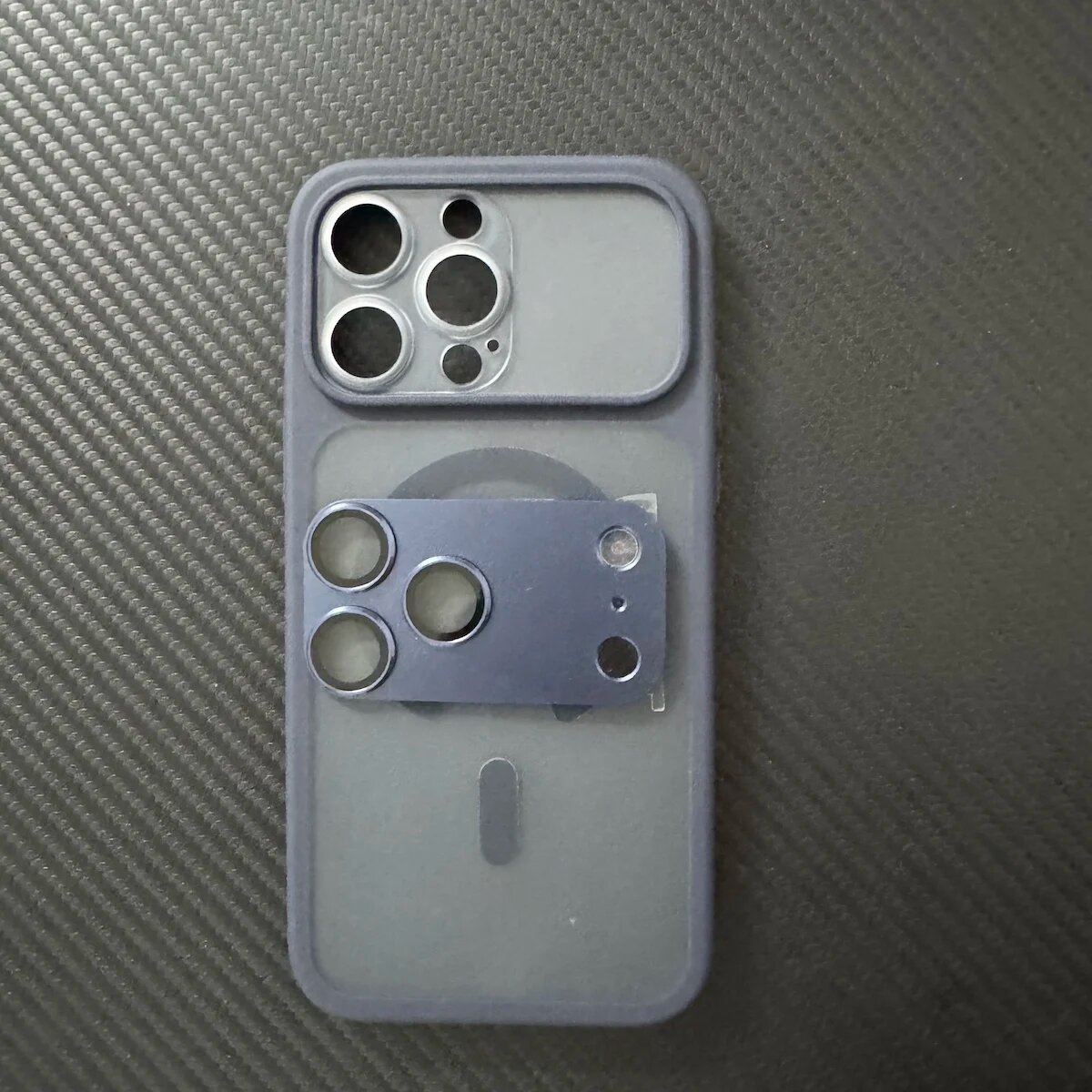 Мгновенная замена чехла и защитной пленки для камеры для Серый, iPhone 15 Pro Max, UP Plue Magnetic