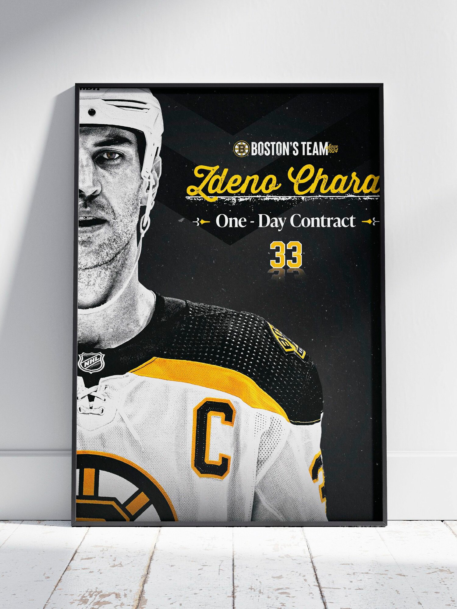 Плакат на стену для интерьера Легенды Хоккея (Здено Хара - Zdeno Chara 2) - Постер по спорту и физической активности формата A3 (30x42 см)