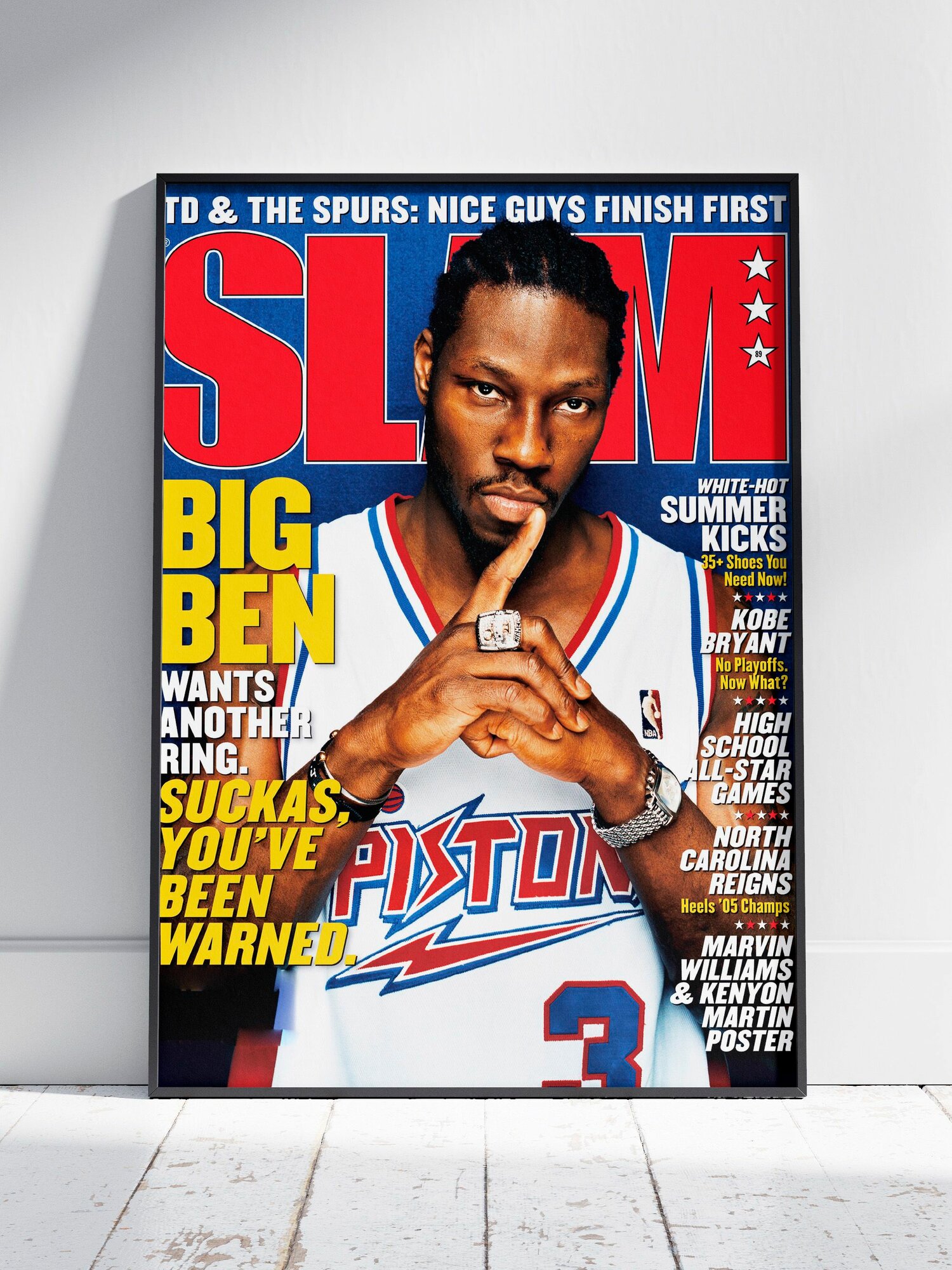 Плакат на стену для интерьера Легенды Баскетбола (Бен Уоллес - Ben Wallace 2) - Постер по спорту и физической активности формата A4 (21x30 см)