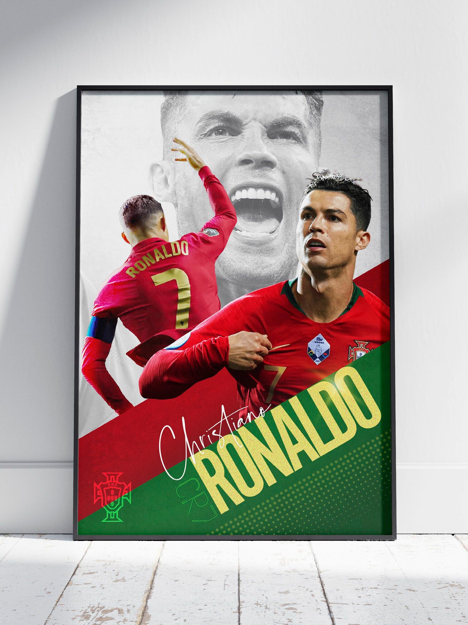 Плакат на стену для интерьера Реал Мадрид (Криштиану Роналдо - Cristiano Ronaldo 1) - Постер по спорту и физической активности формата A4 (21x30 см)