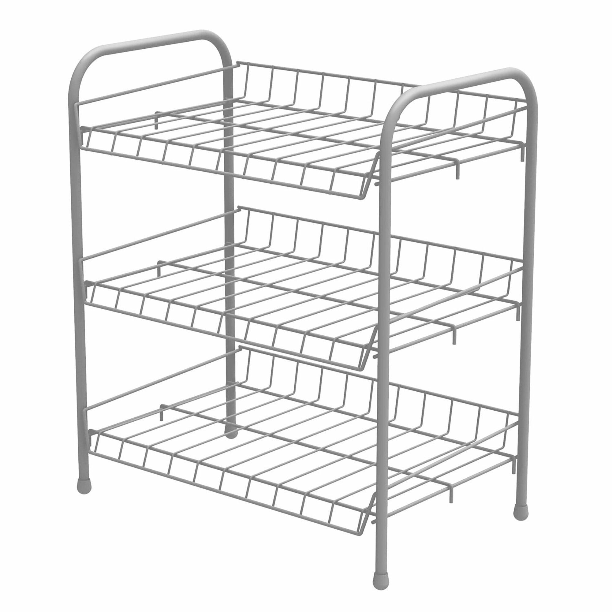 Этажерка для обуви Nika, 3 полки, 46 x 28 x 52,5 см, серая