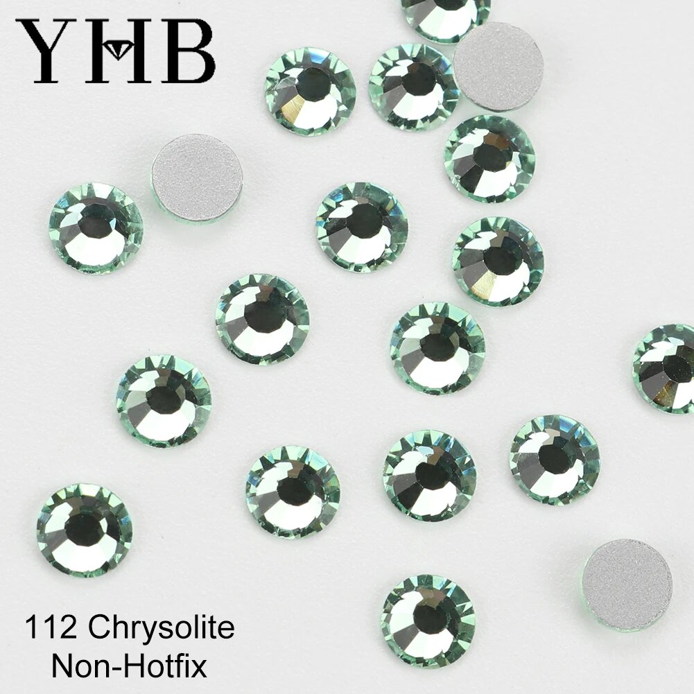 Стразы YHB 112 Chrysolite, 2mm SS6, изумрудные, 1440шт