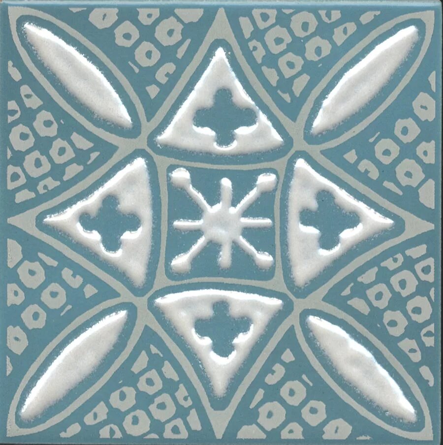 Керамическая плитка Kerama Marazzi KMD3STA020GN Декор Бахия 2 бирюзовый глянцевый 9,8x9,8x0,7 (цена за 1 шт)