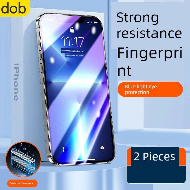 Защитная пленка для iPhone 16 Pro с защитой глаз, пыленепроницаемой сеткой и гладкой защитой от отпечатков, 2 шт