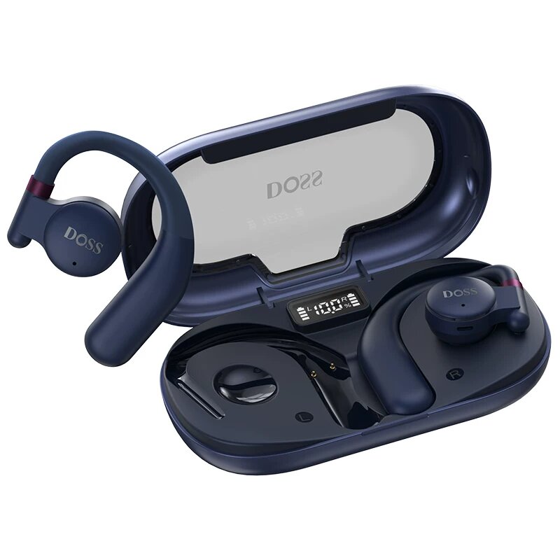 DOSS T98 Открытые Bluetooth наушники беспроводные спортивные наушники для мужчин и женщин синие