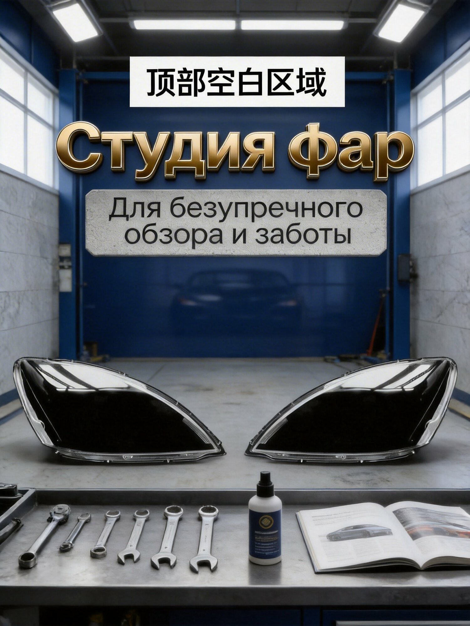 Стёкла фар Mitsubishi Lancer 9 2003-2010, комплект левое и правое для замены и обновления оптики