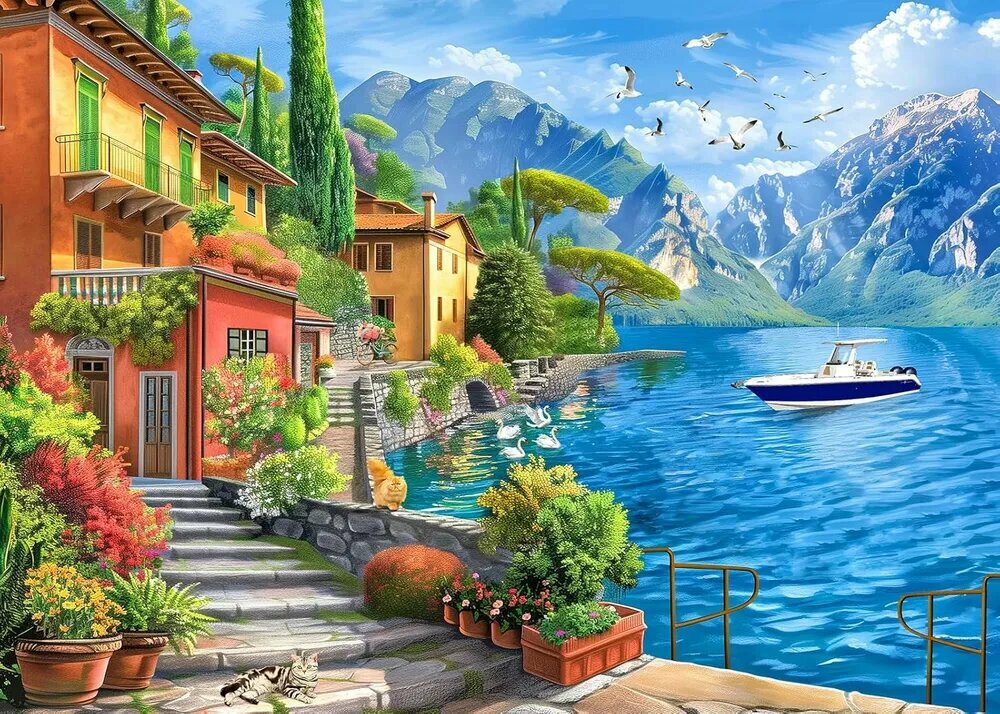Пазлы 1000 элементов, Животные / Пейзажи / Цветы, для взрослых подросток, 750х500 мм