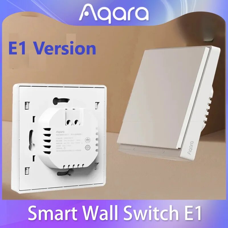 Aqara Smart Wall Switch E1 Gray 2pcs Neutral — фото 1