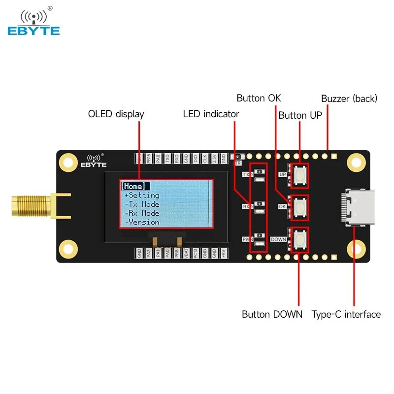 Модуль EBYTE E22-M LoRa E22-400MBL-SC — фото 1