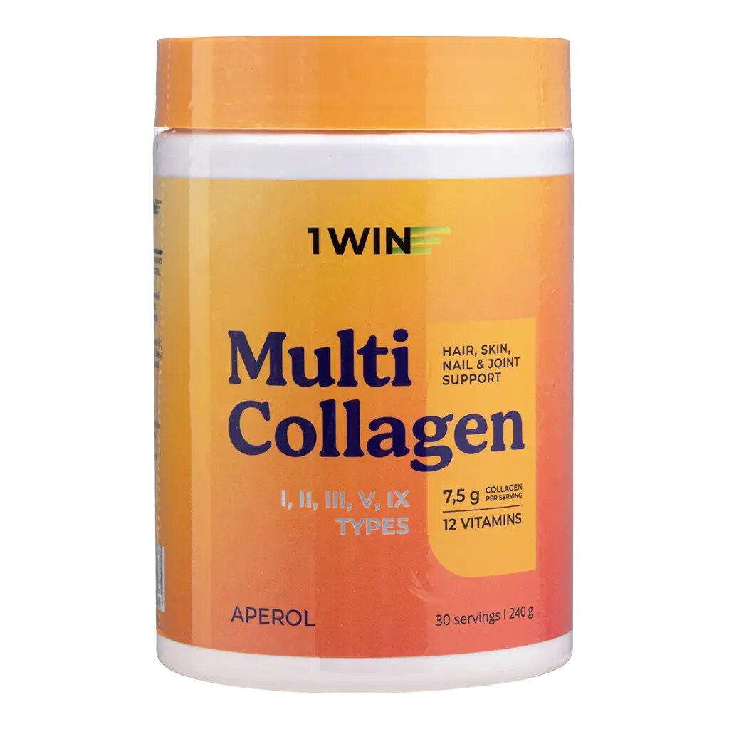 1WIN Мульти коллаген 1, 2, 3, 5 и 9 типа+витамин С / Multi collagen 1, 2, 3, 5 and 9 type+vitamin C Апероль порошок 240 г