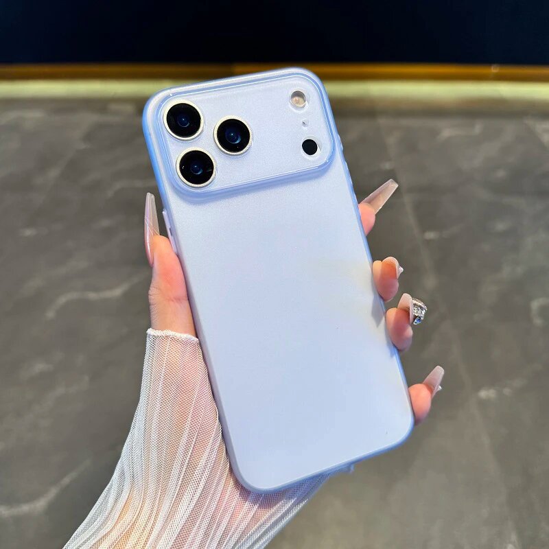 Чехол для iPhone 17 Pro, синий, матовый