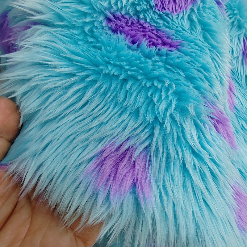 Искусственный мех голубой, sample 75x50 см