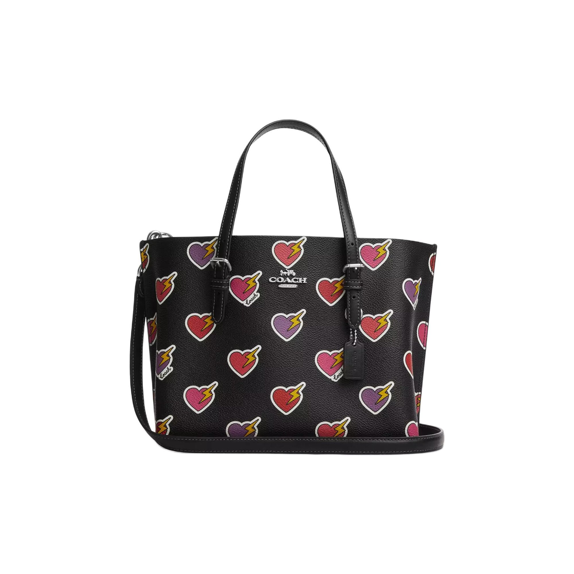 Сумка Coach Mollie, фактура тиснение, черный — фото 1
