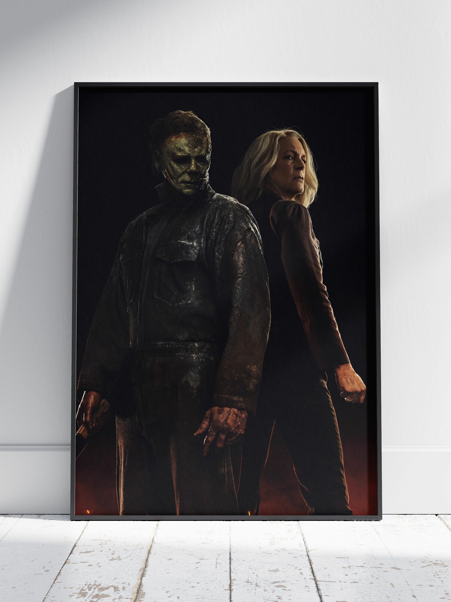 Плакат на стену для интерьера Хэллоуин (Halloween - Майкл и Лори 15) - Постер по фильму, кино, хоррору формата А3 (30x42 см)