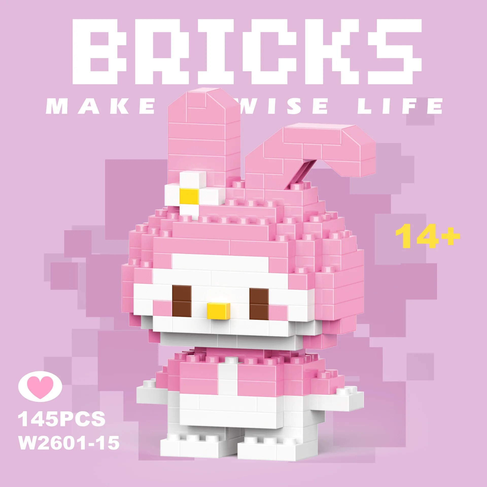 Мини-конструктор BRICKS Минни Маус, 145 деталей, Розовый, VV2601-15