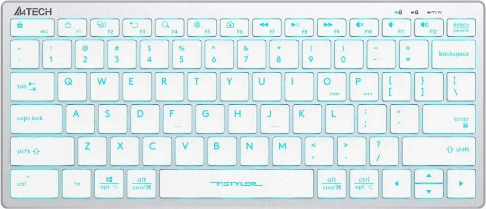 Клавиатура A4Tech Fstyler FX61 White/Blue