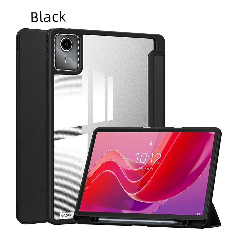 Чехол для планшета Lenovo Zhaoyang K10 10,95 дюйма с отсеком для ручки и складной подставкой, черный