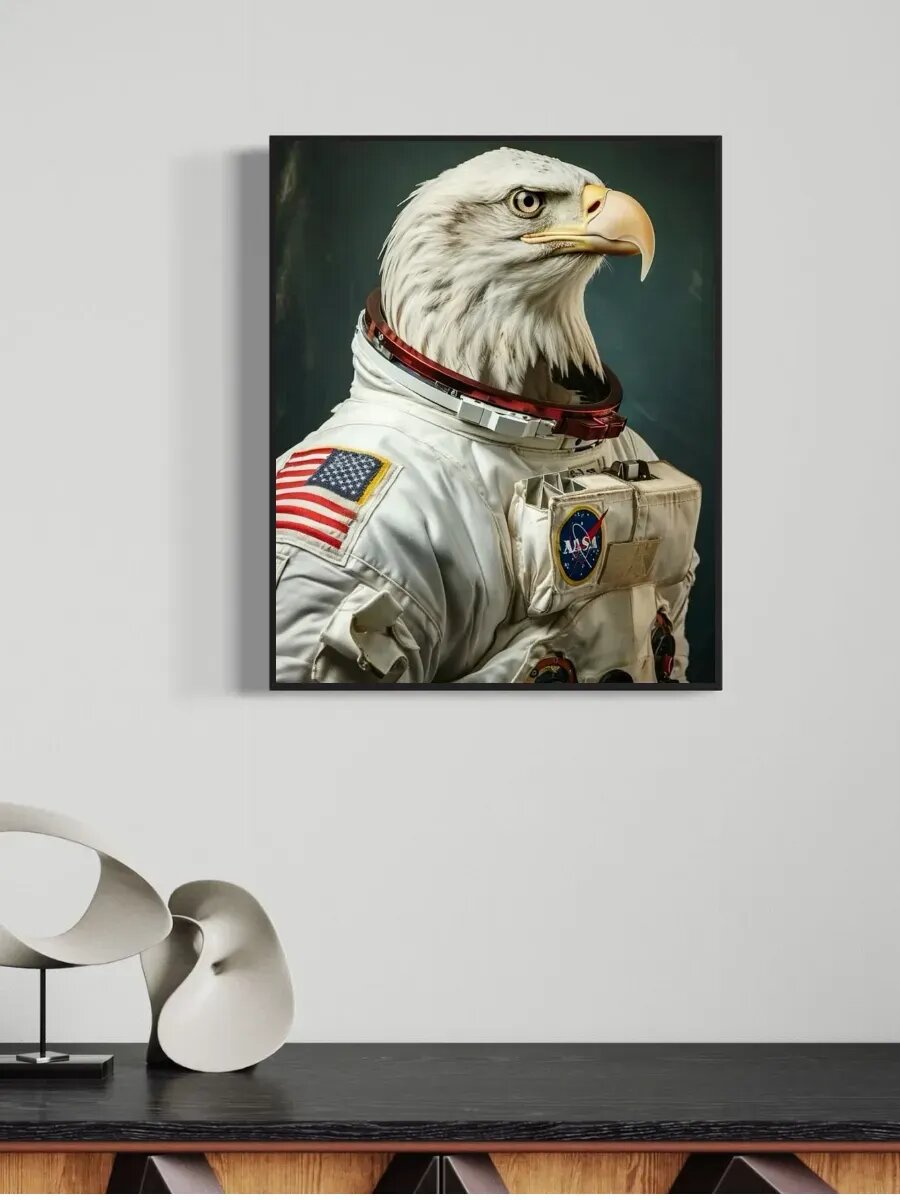 Картина для интерьера на стену 28х35см Астронавт